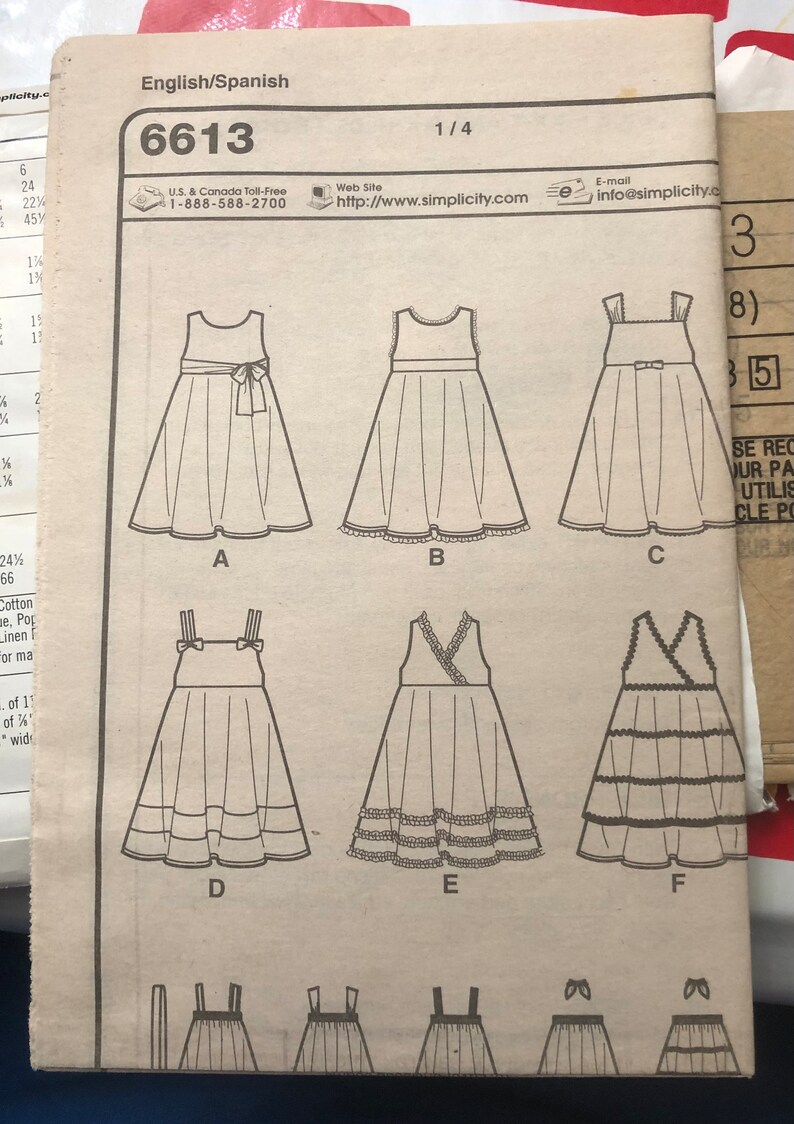 New Look 6613 Children's A Line Sleeveless Sundresses W/ Raised Waist ...