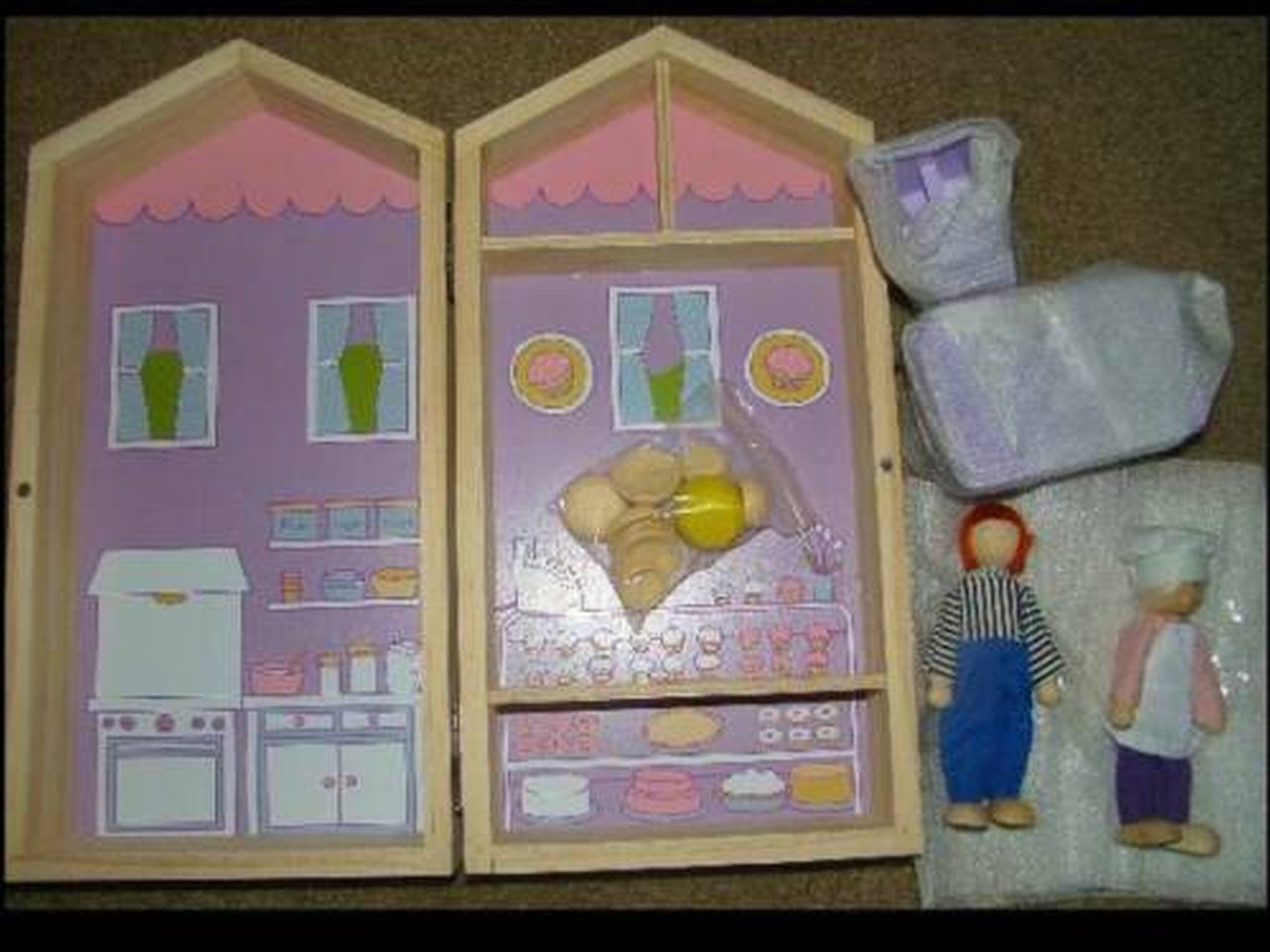 Small Pastry Shop Wooden Playset by Children's Group Wooden Doll House ...
