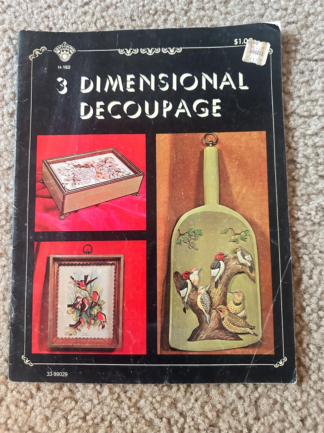 A Craft Course Book 3 Dimensional Decoupage Vintage How to Make Pattern ...