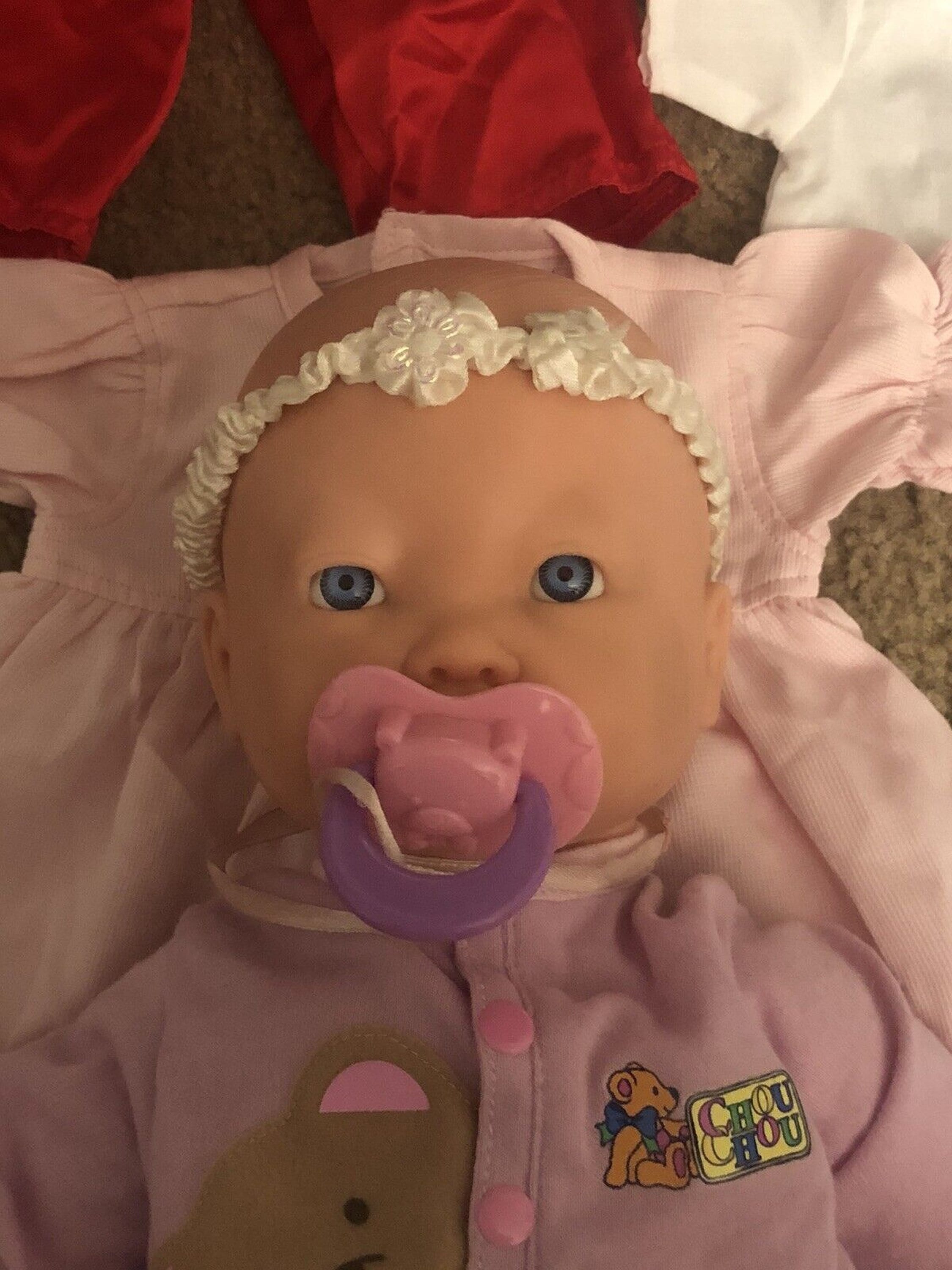 Interactive 16" Realistic Soft Body Baby Doll Blue Open/close Glass ...