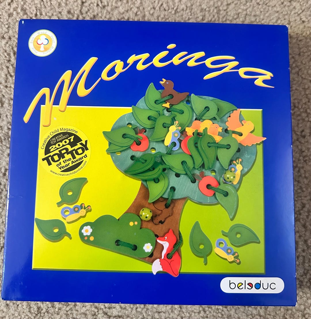 Moringa Tree Threading Wood Lacing Toy Montessori Educational Learning ...