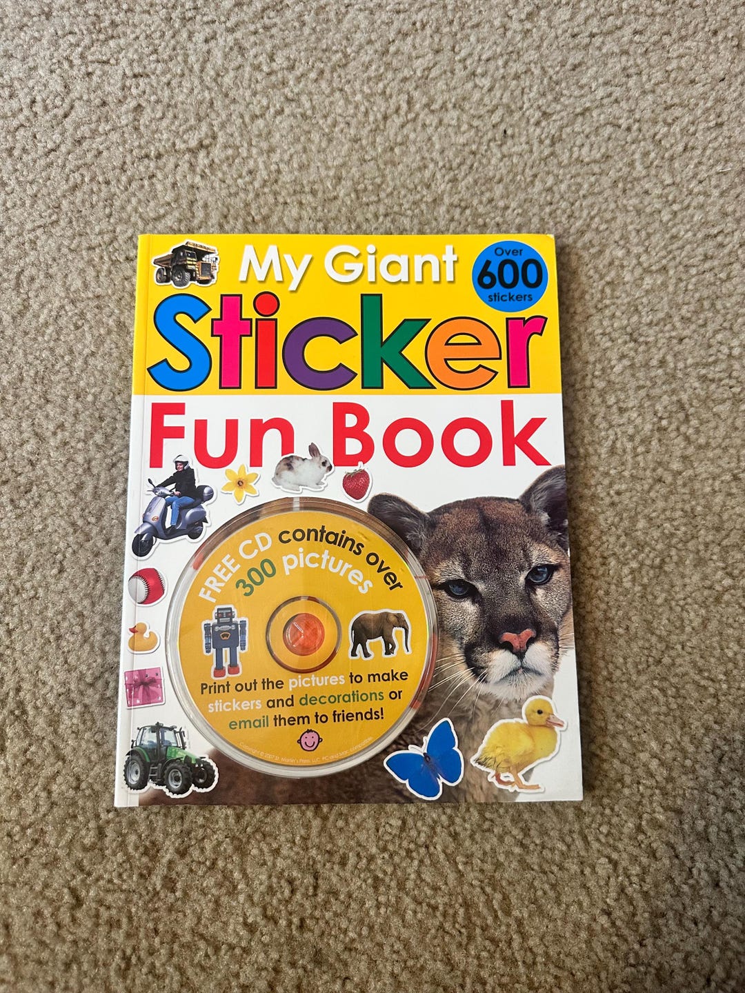 My Giant Sticker Fun Book With Cd Toddlers Puzzle Workbook Gift for ...