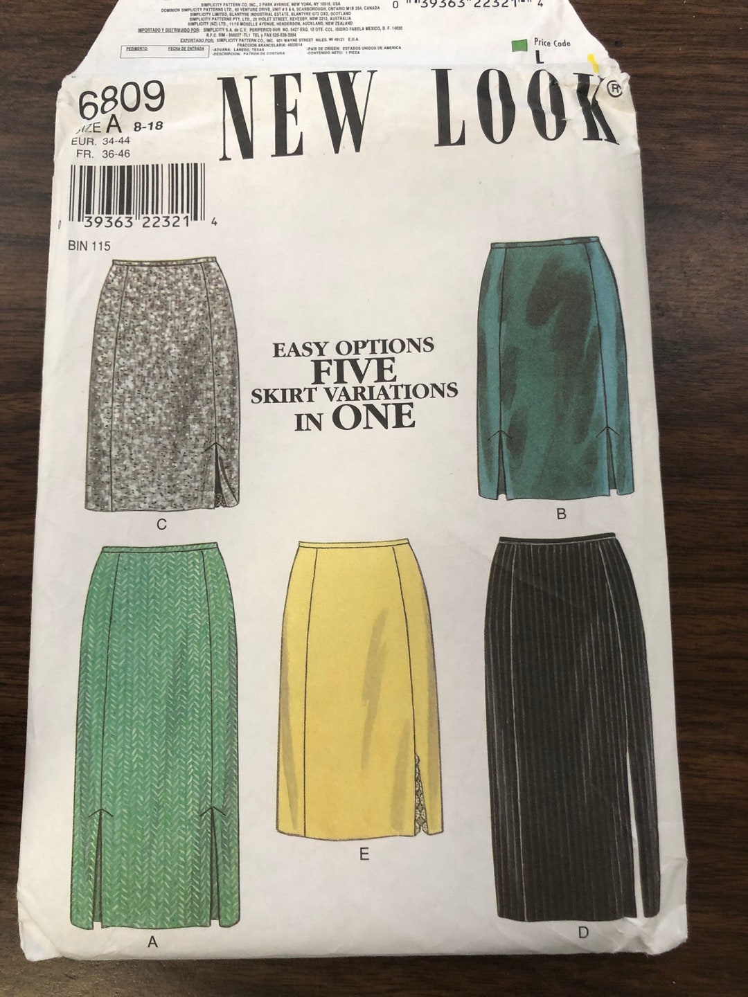 New Look 6809 Misses Skirt Easy Options 5 Skirt Variations - Etsy
