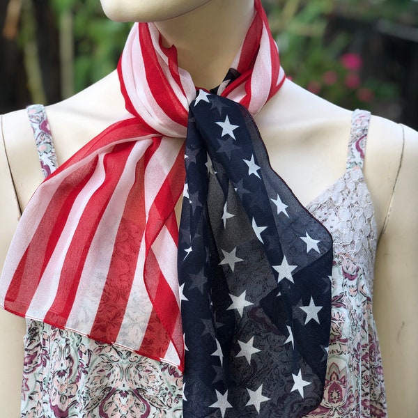 American Flag Scarf - Etsy