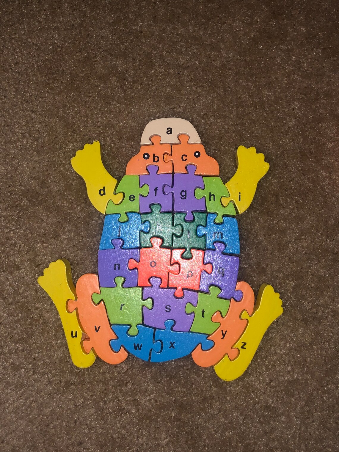 Wooden 3D Jigsaw Puzzle, Alphabet Wooden Puzzle, Upper & Lower Case ...