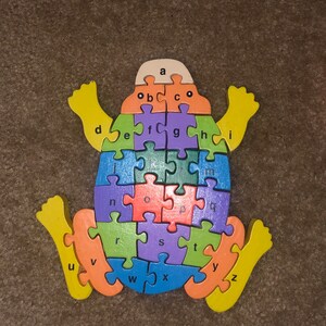 Wooden 3D Jigsaw Puzzle, Alphabet Wooden Puzzle, Upper & Lower Case ...