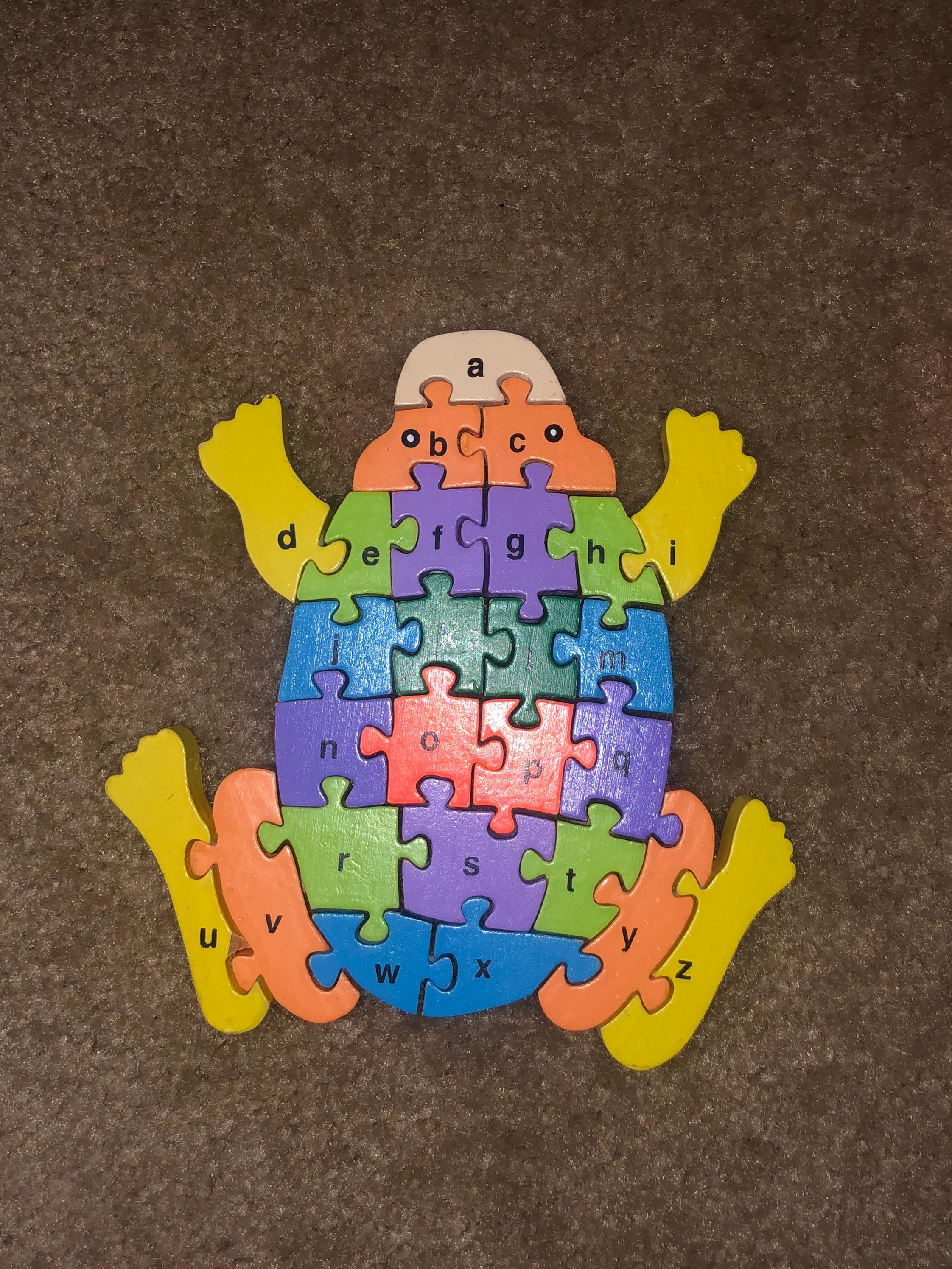 Wooden 3D Jigsaw Puzzle, Alphabet Wooden Puzzle, Upper & Lower Case ...