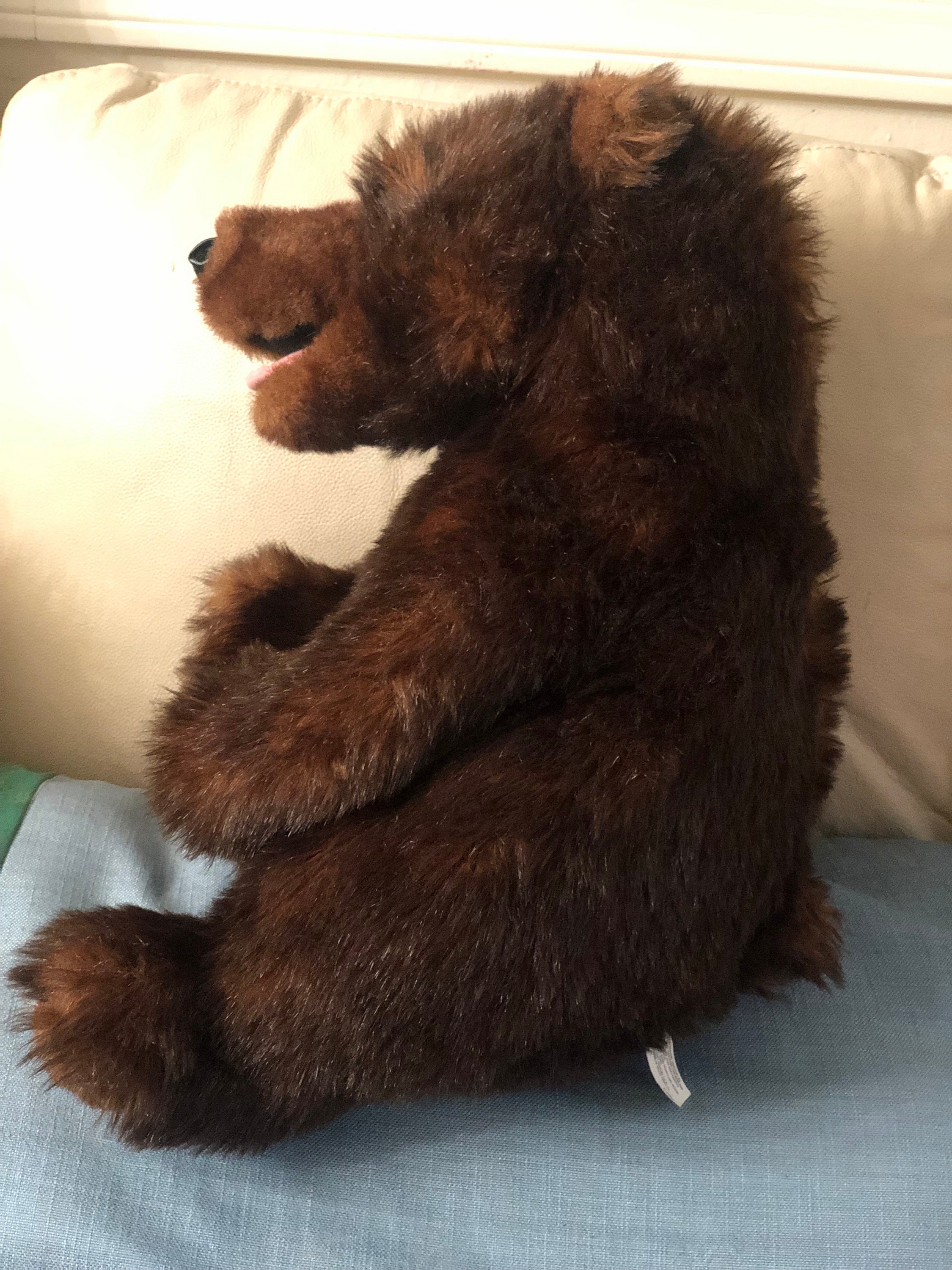 Brown Grizzly Bear Plush Full Body Puppet Disney Stuffed Animal Toy ...