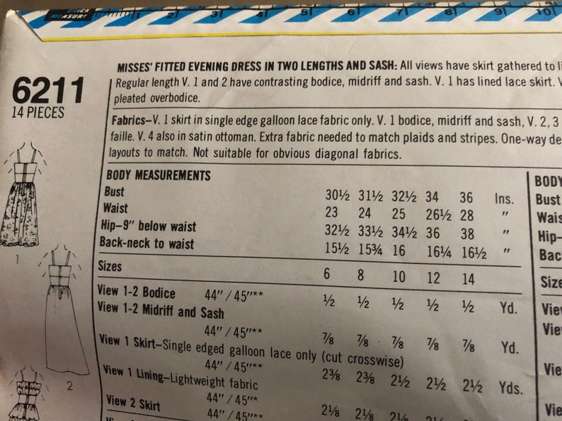 Simplicity 6211 Misses Fitted Evening Dress in Two Lengths and Sash Sz ...