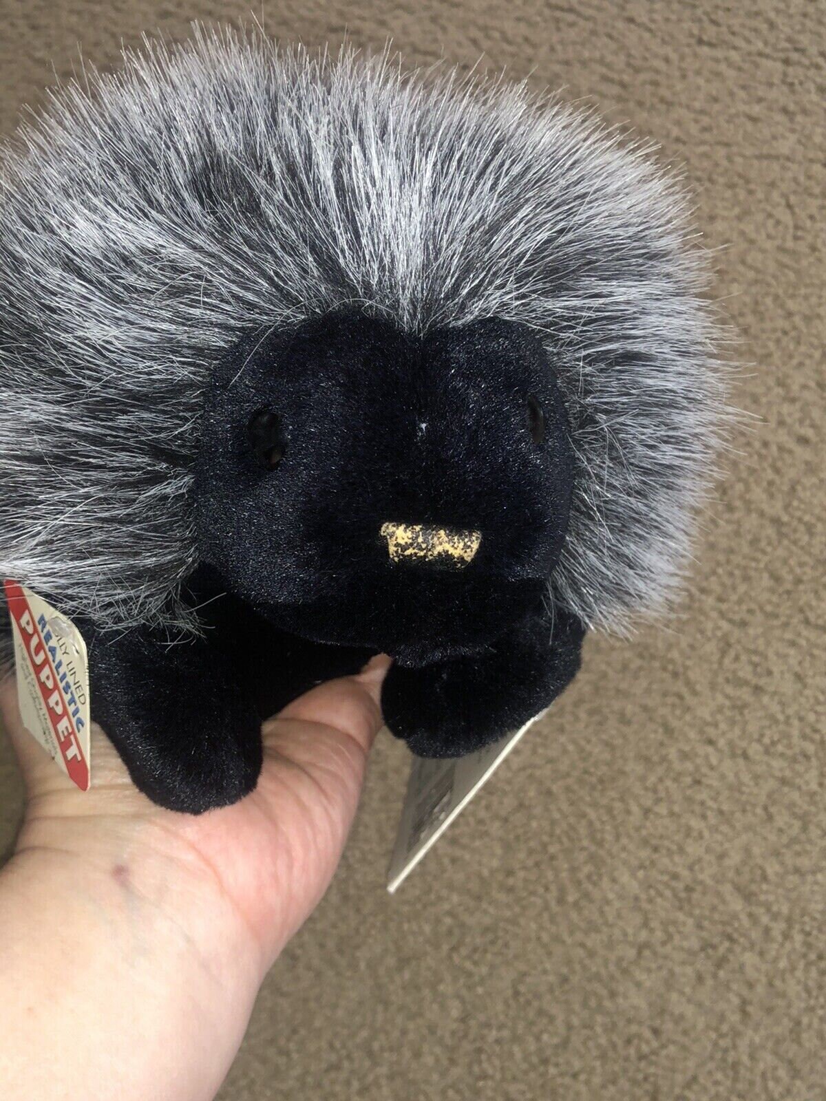 Porcupine Full Body Hand Puppet Plush Stuffed Animal Toy 14" Long ...