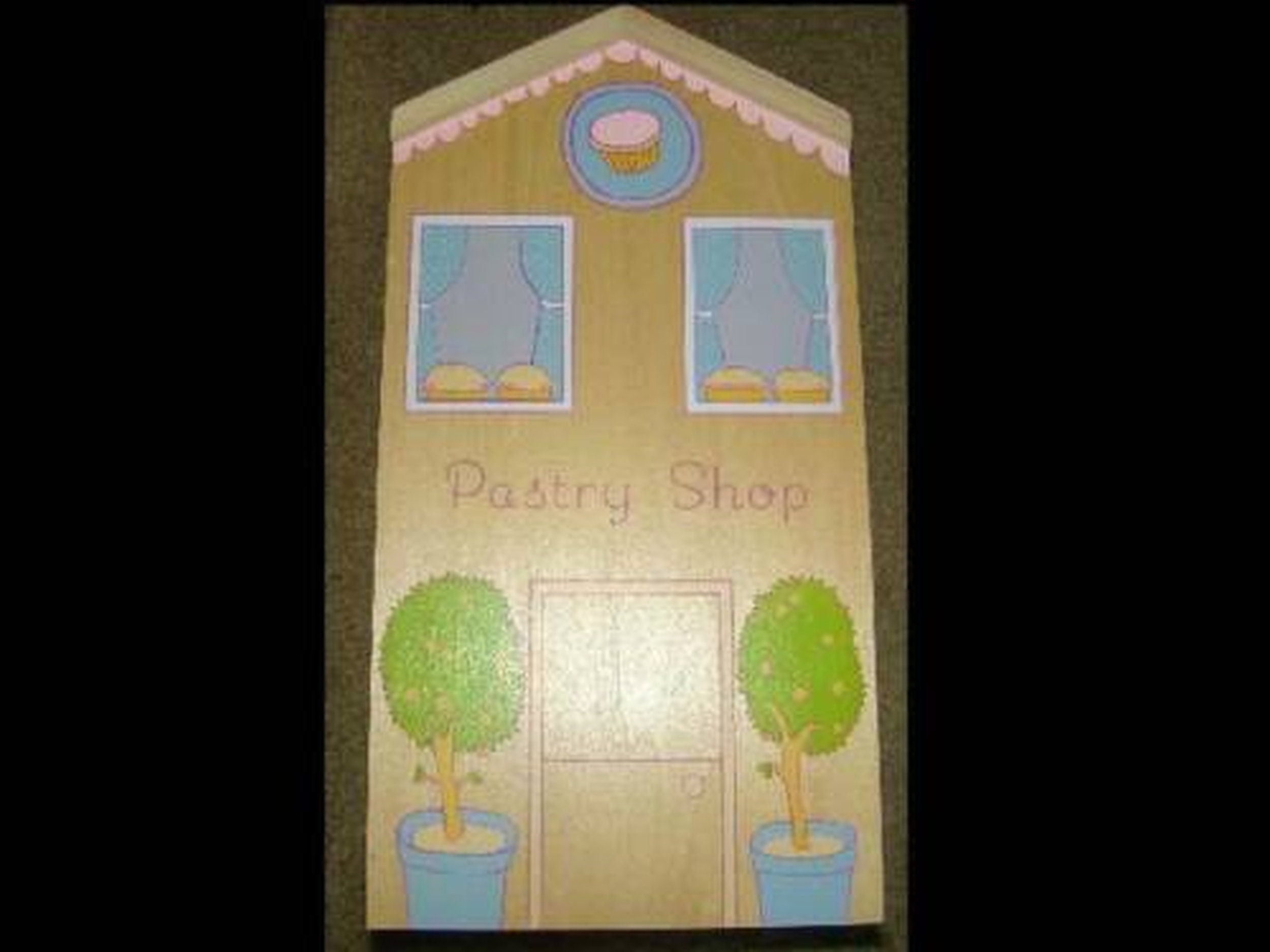 Small Pastry Shop Wooden Playset by Children's Group Wooden Doll House ...