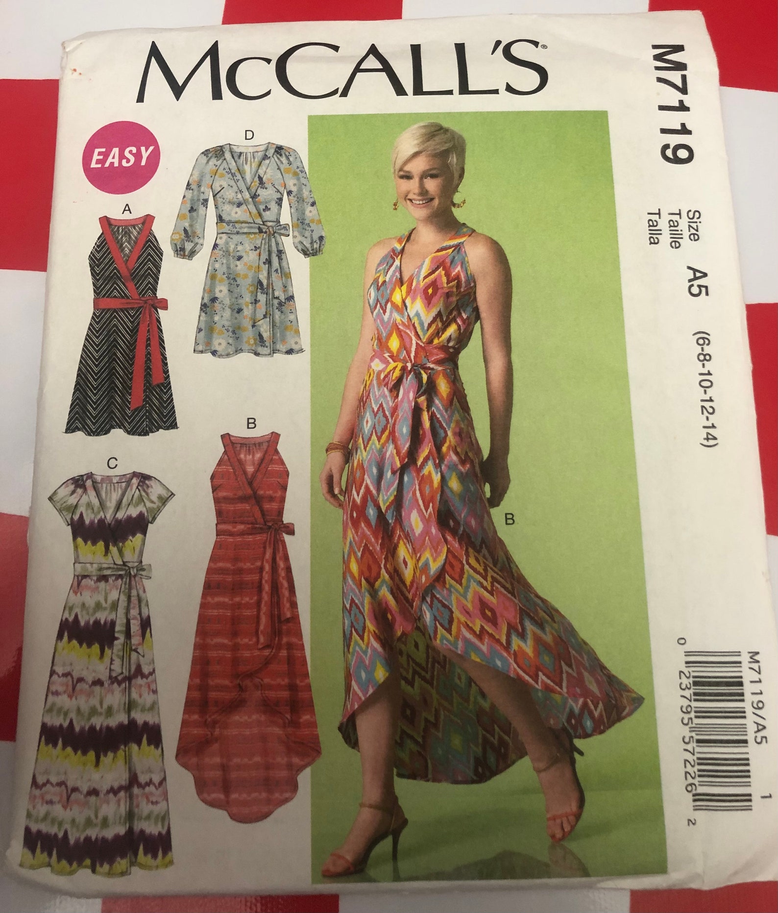 Mccalls 7119 Misses Wrap Summer Dresses Sundress Lengths Variations ...