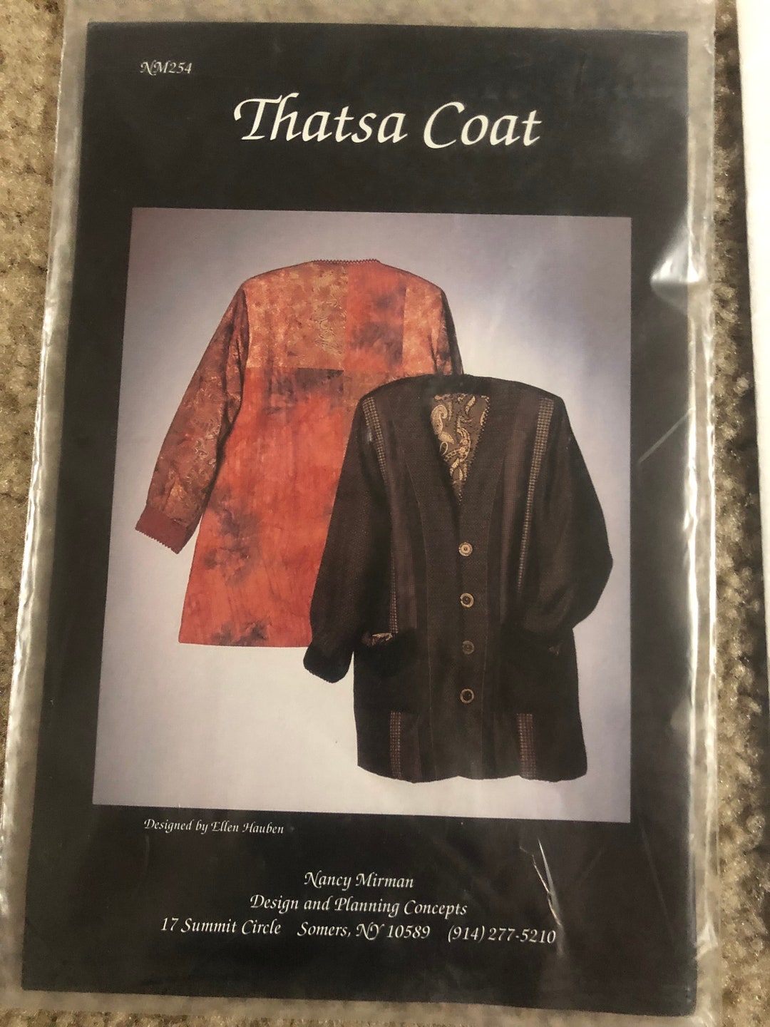 Thatsa Coat by Nancy Mirman 254 Women Clothing Sz S-XL 6-20 Uncut ...