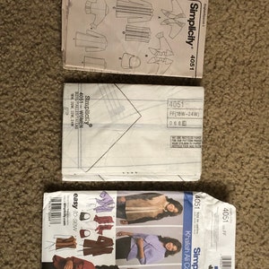 Simplicity 4051 Khaliah Ali Collection Women's Jackets, Vest and Bag Sz ...