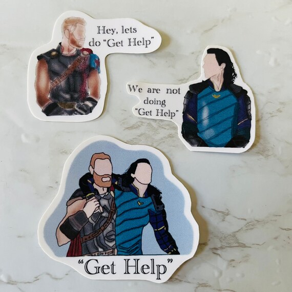 Get Help Sticker Sticker Sticker for Hydro Flasks Laptop | Etsy