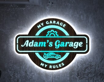 Custom Garage Led Sign - Etsy