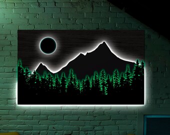 Led Sign Mountains - Etsy