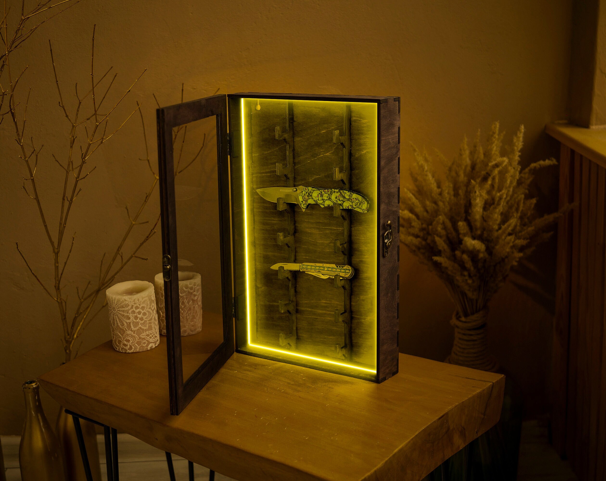 Art Display Cases With Lights