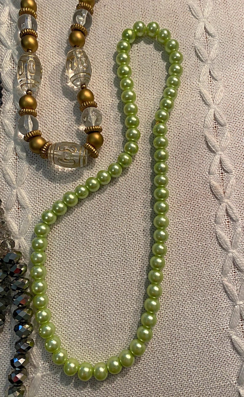 Lot of 6 (A1) Costume Fashion Fancy Unique Vintage Beaded Faux Pearl ...