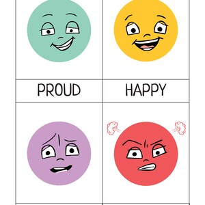 Printable FEELINGS Flashcards, Educational Preschool Learning ...