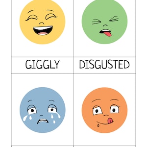 Printable FEELINGS Flashcards, Educational Preschool Learning ...