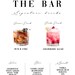 Pet Signature Cocktail. Wedding Bar Menu. - Etsy Canada