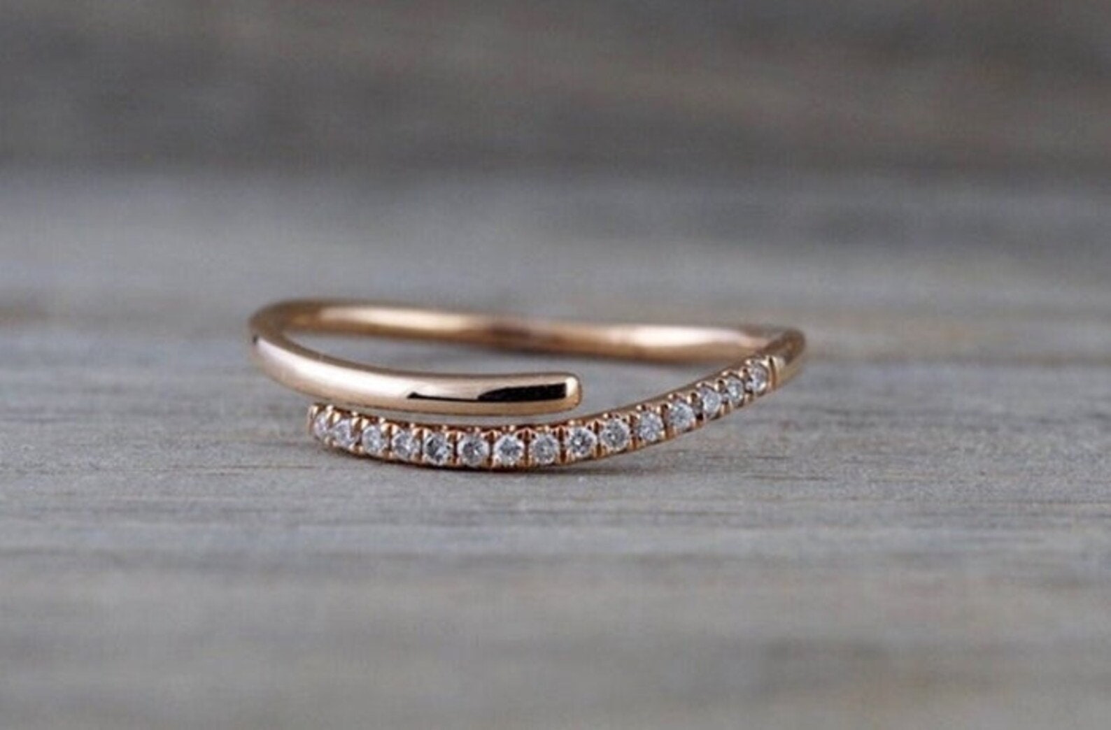 Thumb Rings 1.1 Ct Round Diamond Open Bypass Ring Wrap | Etsy