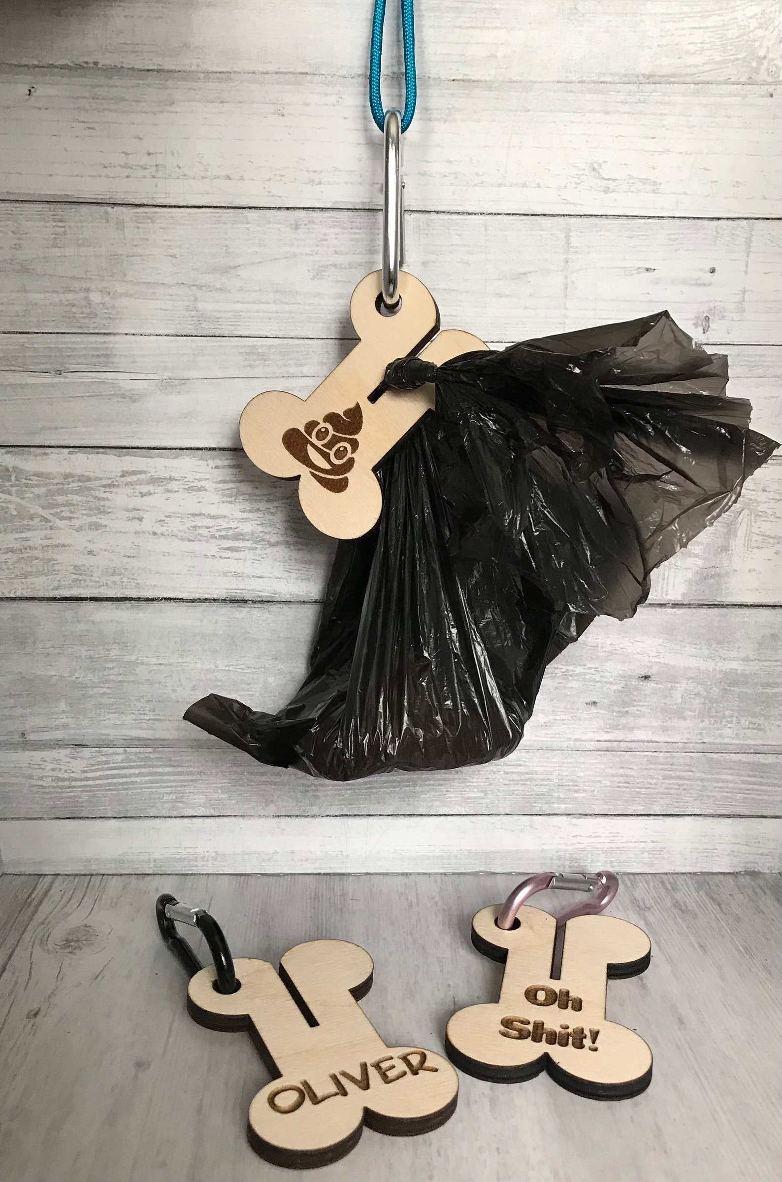 Doggy Poop Bag Holder, Clips to Leash, Carries Dirty Bags - Etsy
