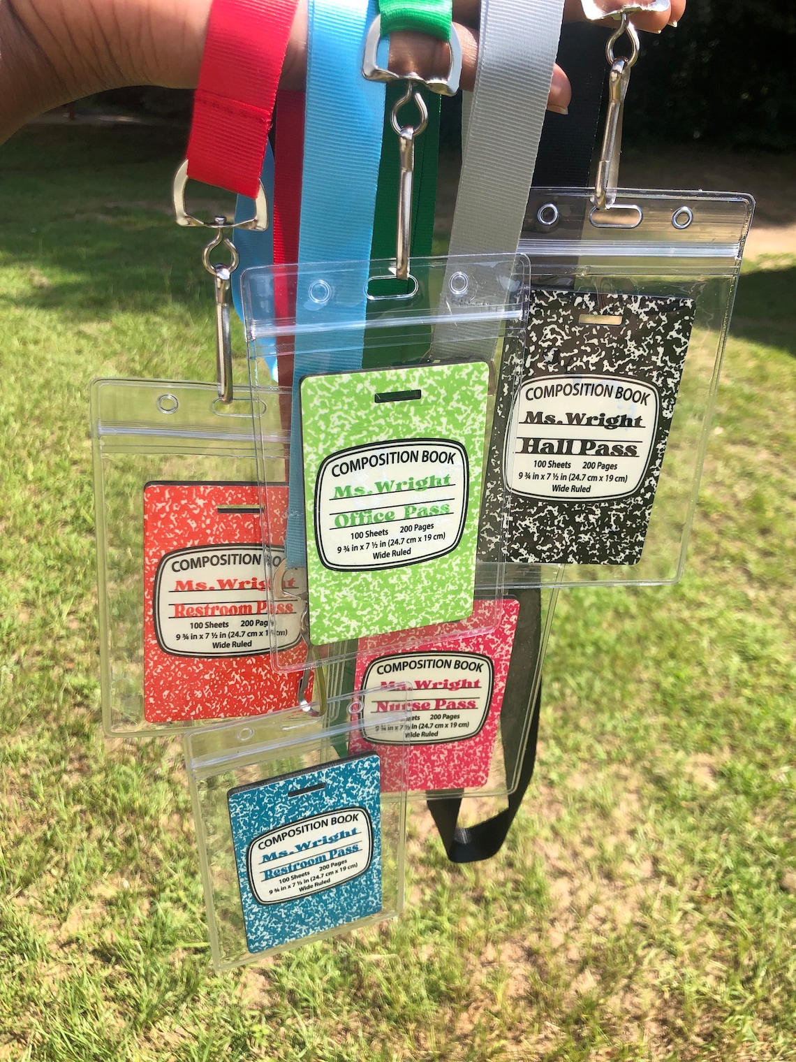 Student Hall Passes/classroom Hall Passes/hall Pass Lanyards/gift for ...