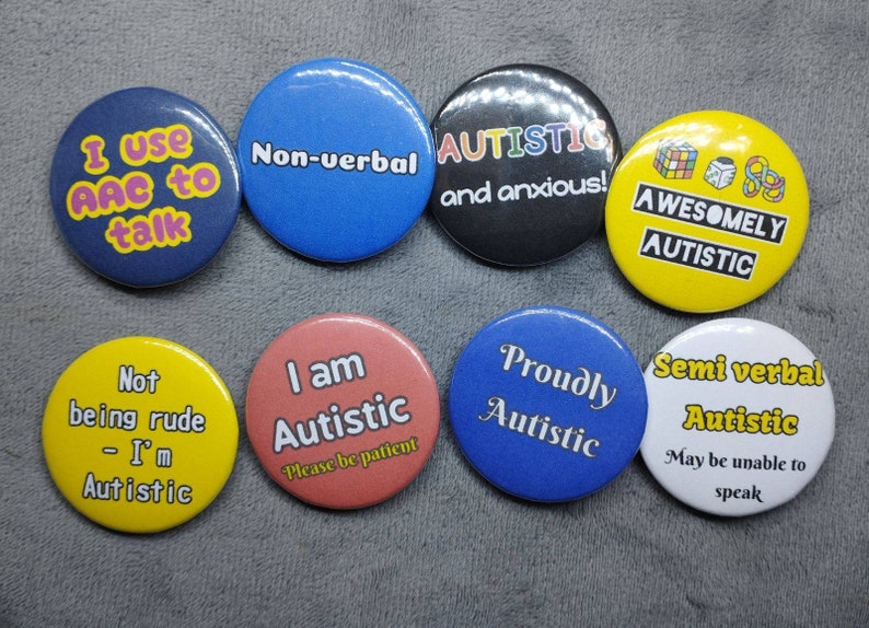Autism Awareness Badges Autism Neurodiverse Autistic - Etsy