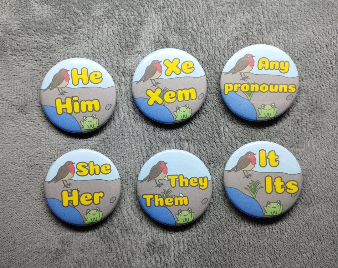Nature Pronoun Badges Pronoun Pins Transgender Badges - Etsy