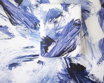 Brushstroke Gift Wrap, Wrapping Sheets, Blue Gift Wrap, Paint Stroke ...