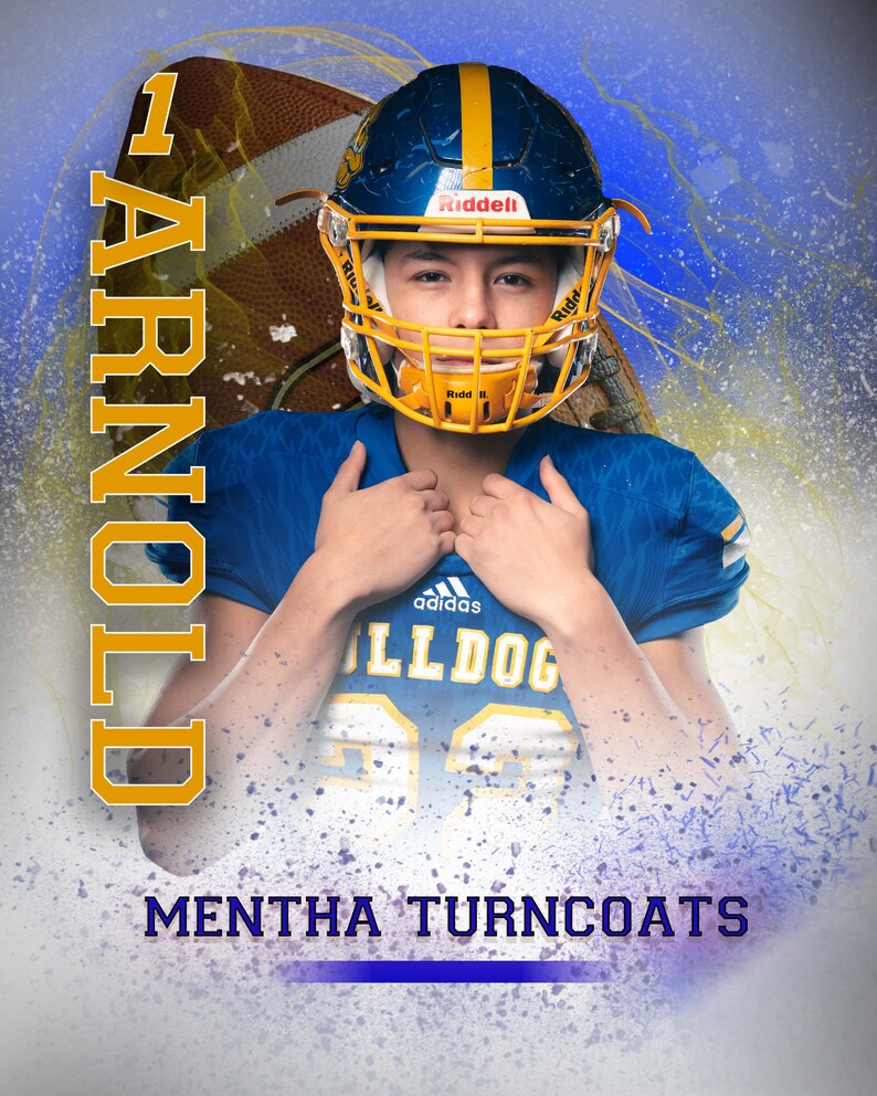 Varsity Football Banner Template - Etsy