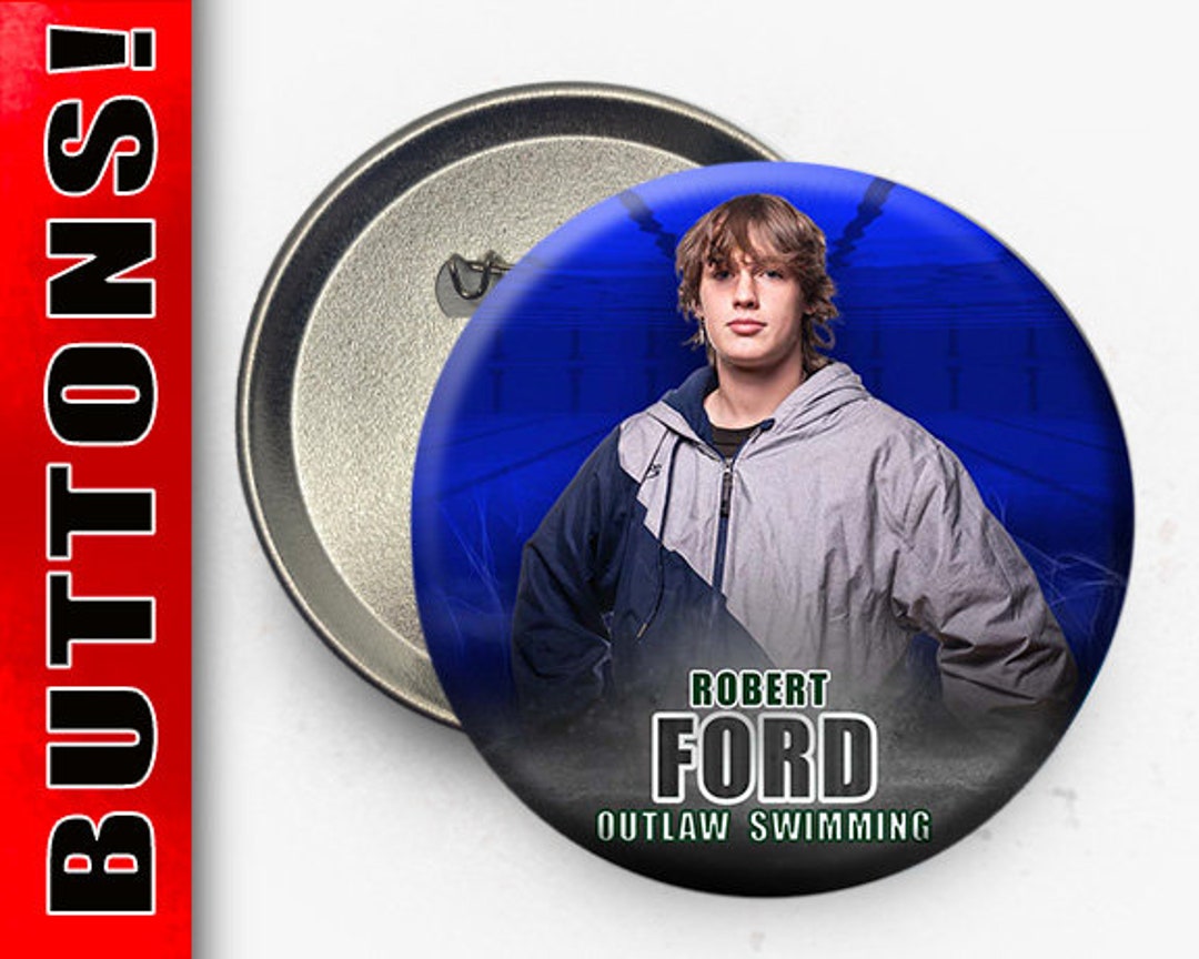 Swimming Button Template - Etsy