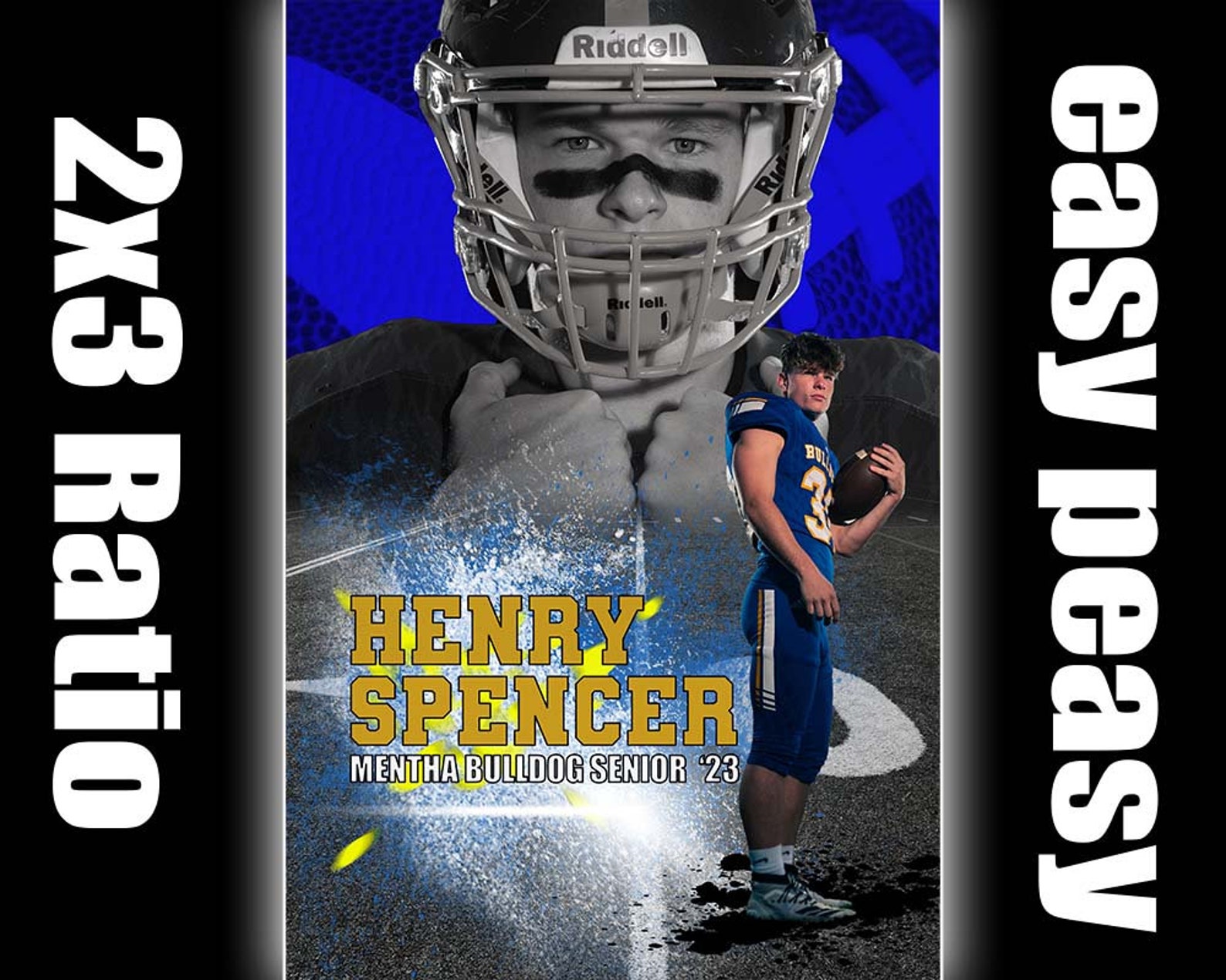 2x3 Football Banner Template - Etsy