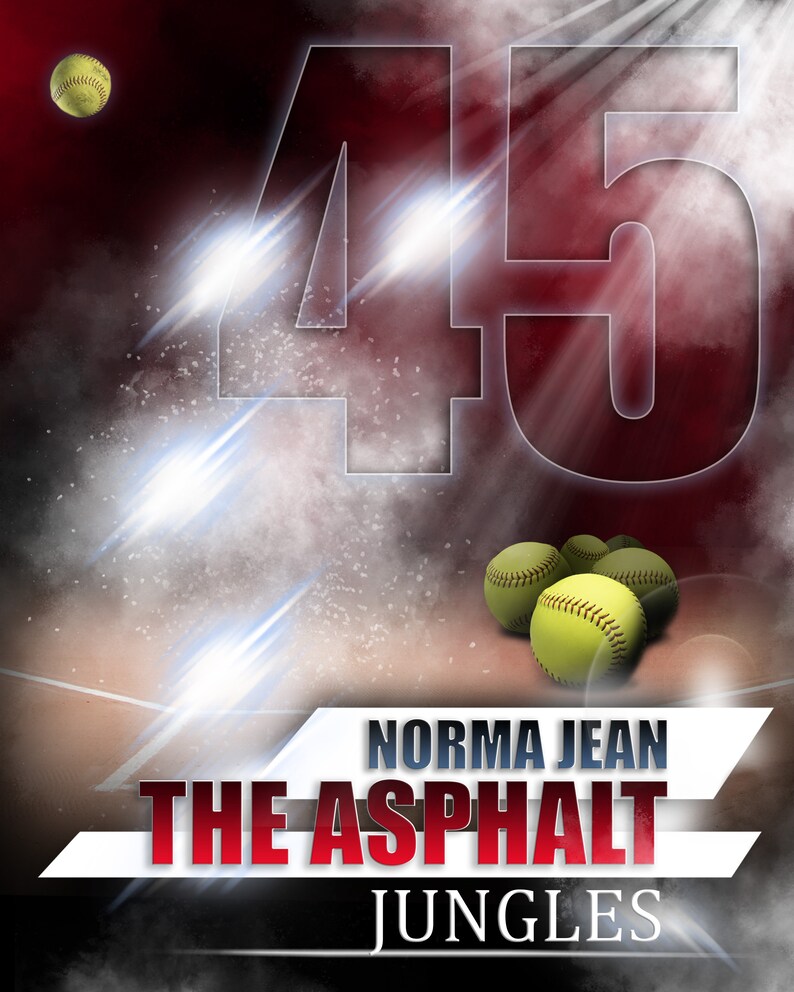 Sports Banner Template for Softball - Etsy