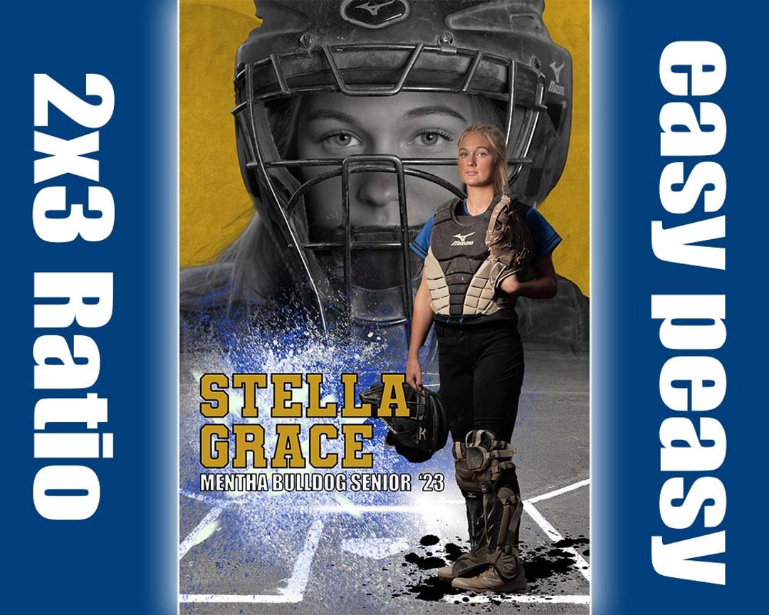 Softball 2x3 Banner Poster Template - Etsy