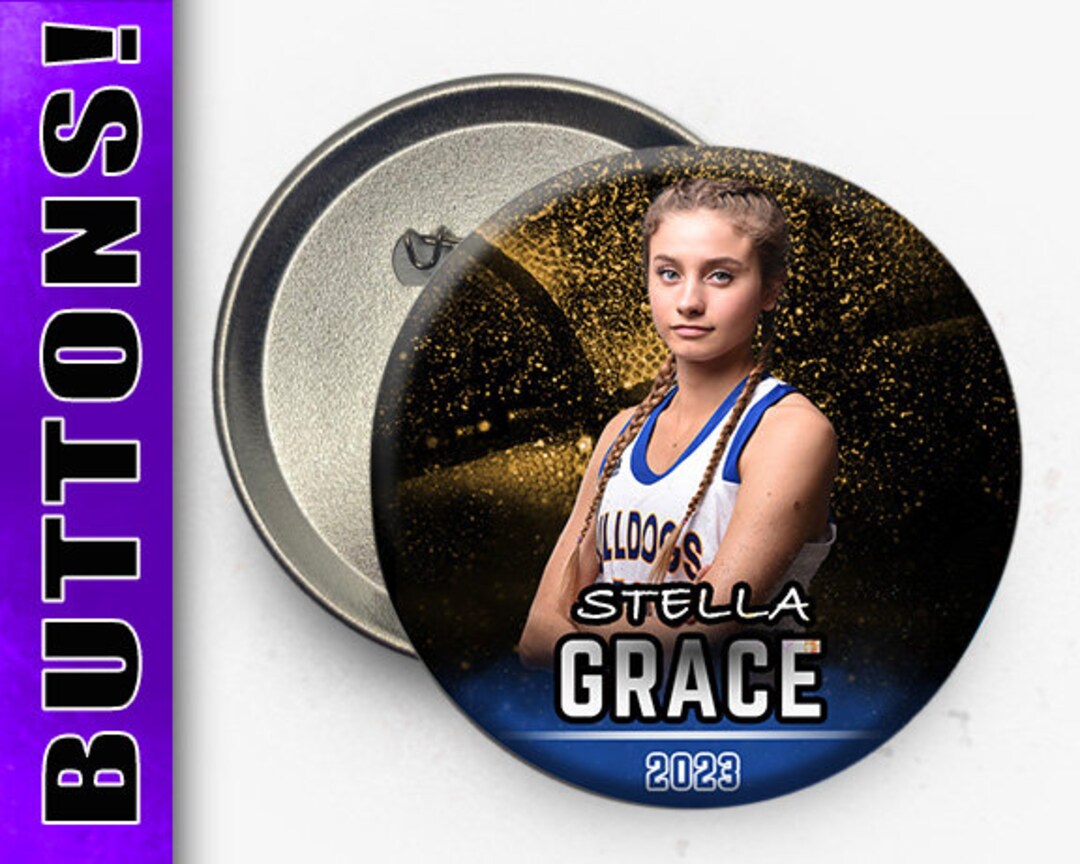 Basketball Button Template - Etsy