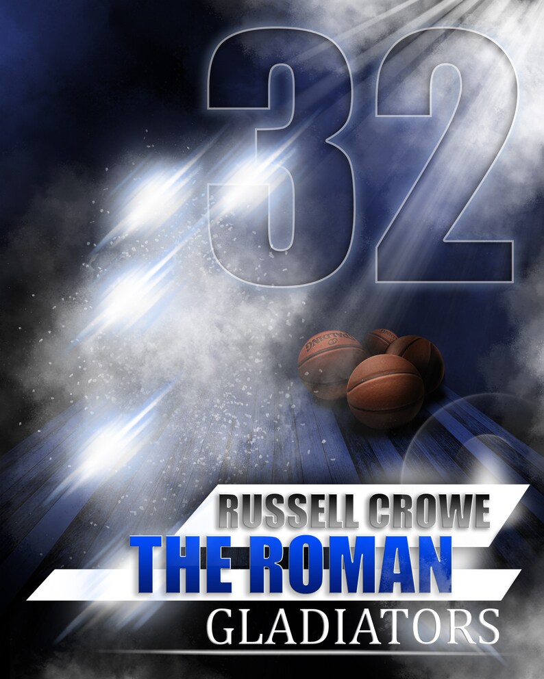Varsity Sports Banner Template for Basketball - Etsy