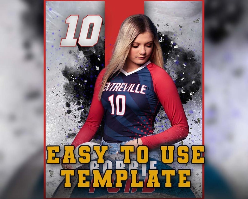 Varsity Volleyball Banner Template - Etsy
