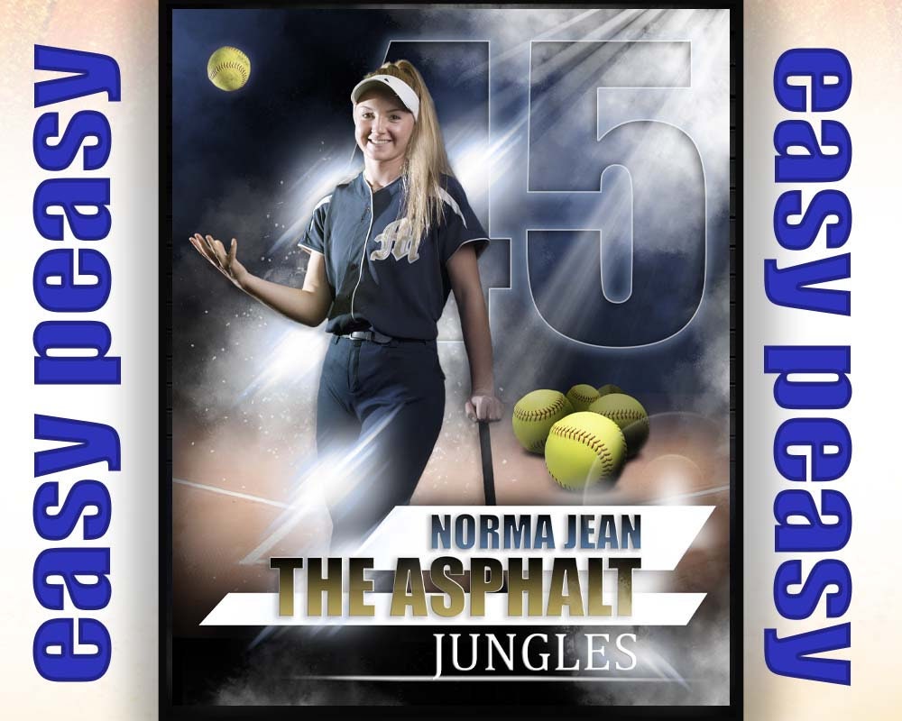 Sports Banner Template for Softball - Etsy