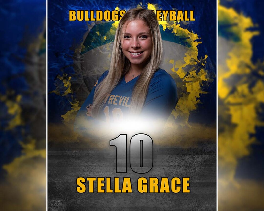 Varsity Volleyball Banner Template - Etsy