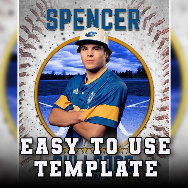 Baseball Card Template - Etsy