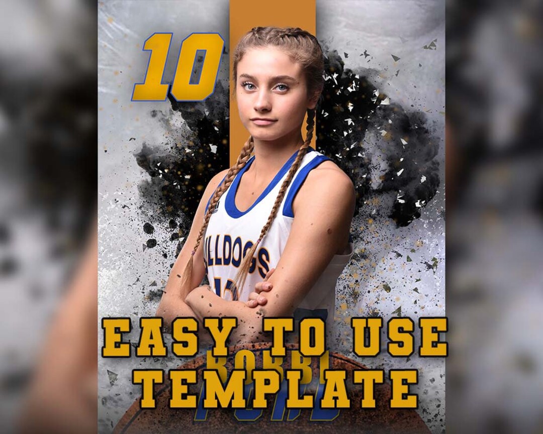 Varsity Basketball Banner Template - Etsy