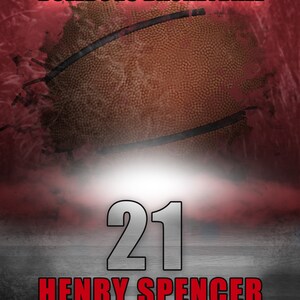 Basketball Senior Banner Template - Etsy