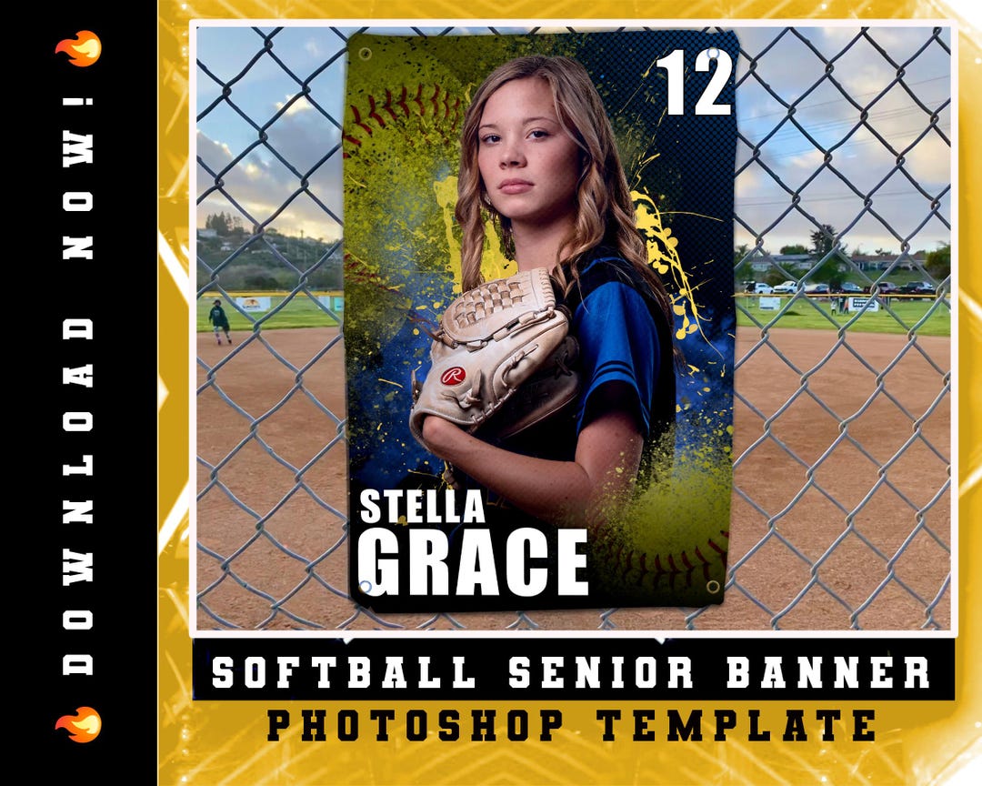 2x3 Softball Banner Template - Etsy