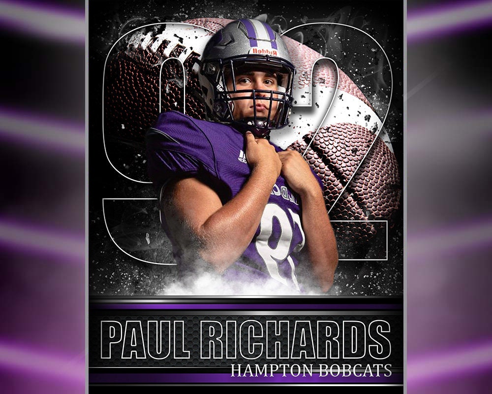 Football Senior Banner Template - Etsy