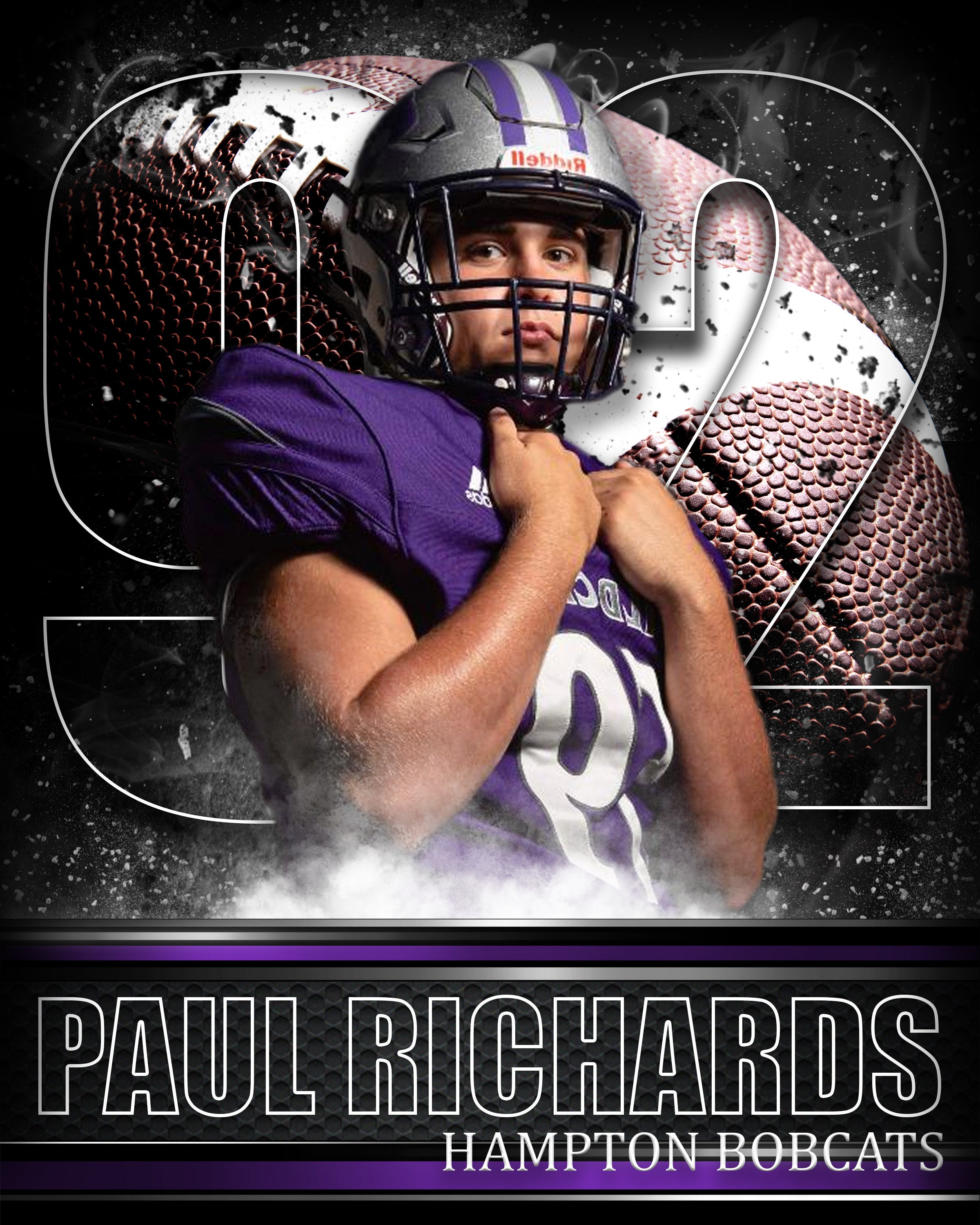 Football Senior Banner Template - Etsy