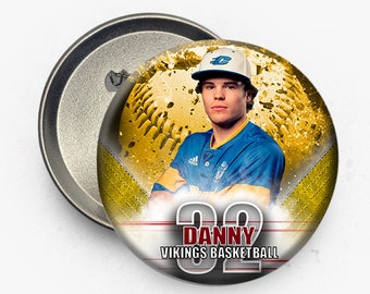 Varsity Sports Button Template - Etsy