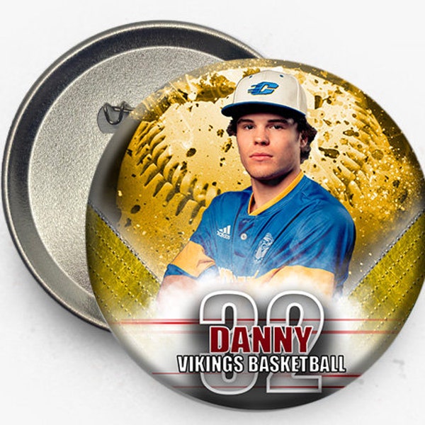 Baseball Button Template - Etsy